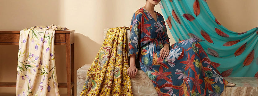 Fabric for Lehenga & Saree | FAB VOGUE Studio