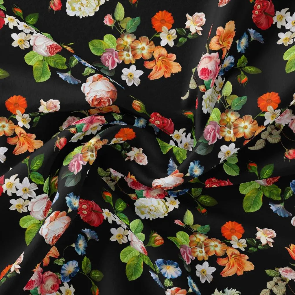 Buy Liberty Small Floral Flower Digital Printed Fabric – FAB VOGUE Studio