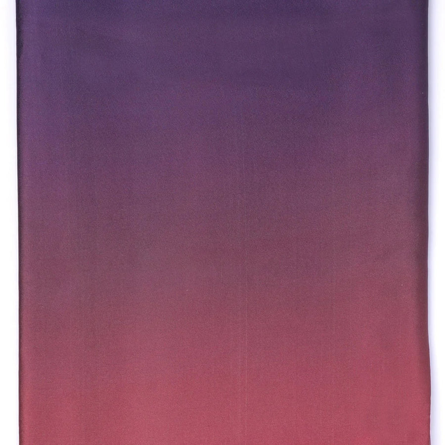 Japan Satin Fabric, Purple to Red Gradient, Digital Printed, Unstitched ...