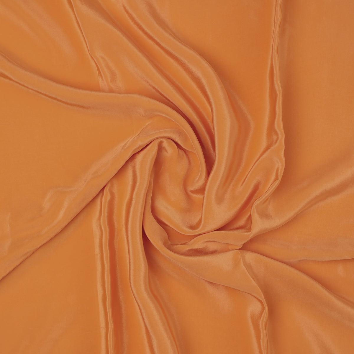 Buy Mustard Yellow Colour Natural Crepe Western Wear Plain Dyed Fabric ...