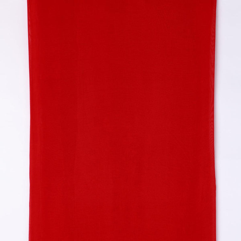 Buy Red Colour Organza Saree Plain Dyed Fabric – FAB VOGUE Studio