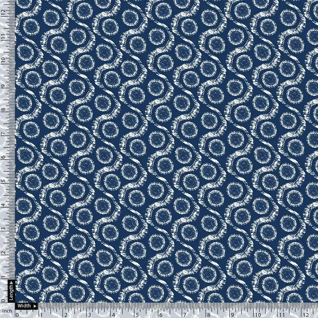 Buy Seamless Vermicular Pattern With Blue Colour Pure Muslin Clothing ...