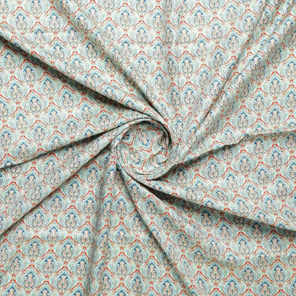 Digital Printed Pashmina Fabric - Floral - Unstitched Fabric – FAB ...