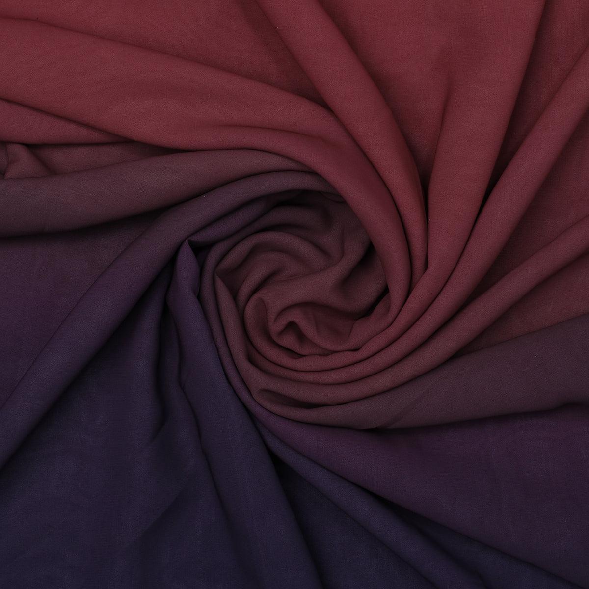 Weightless Polyester Fabric Unstitched - Ombre, Digital Printed – FAB ...